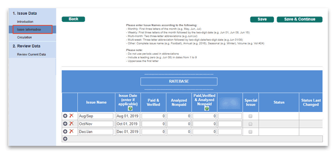 Rapid Report filing guidelines