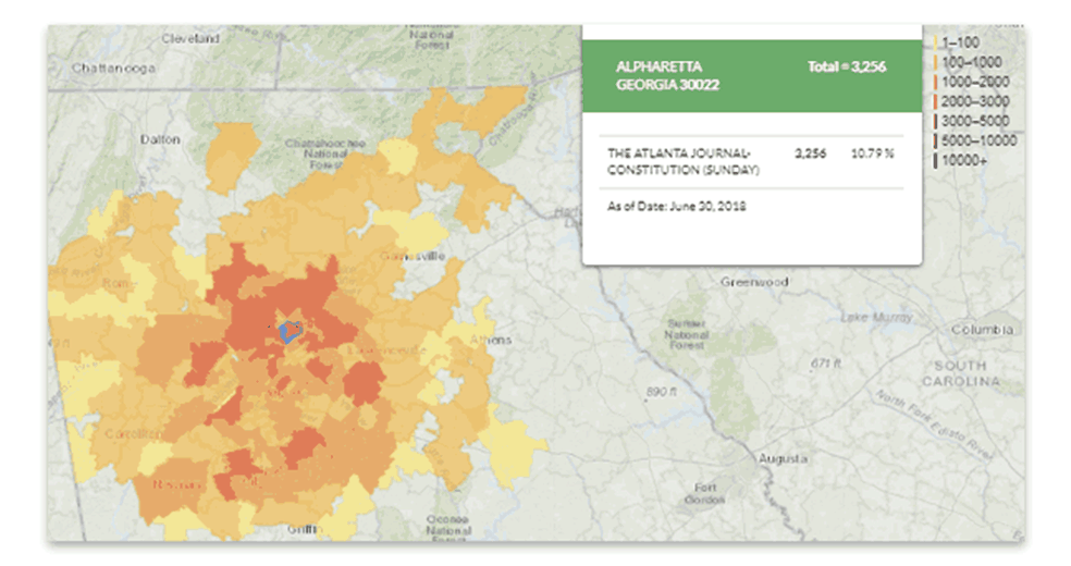 Access news media ZIP code data